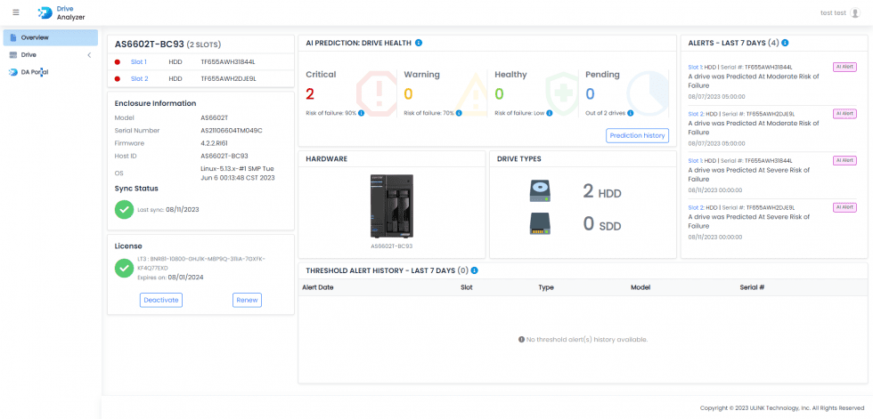 Using DA Drive Analyzer to Monitor Drive Health of ASUSTOR NAS